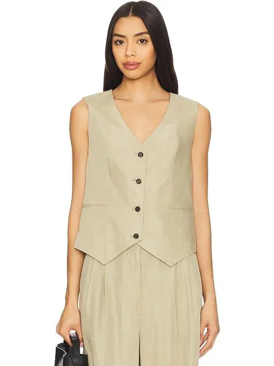 ALLSAINTS Averie Ten Waistcoat - Sage