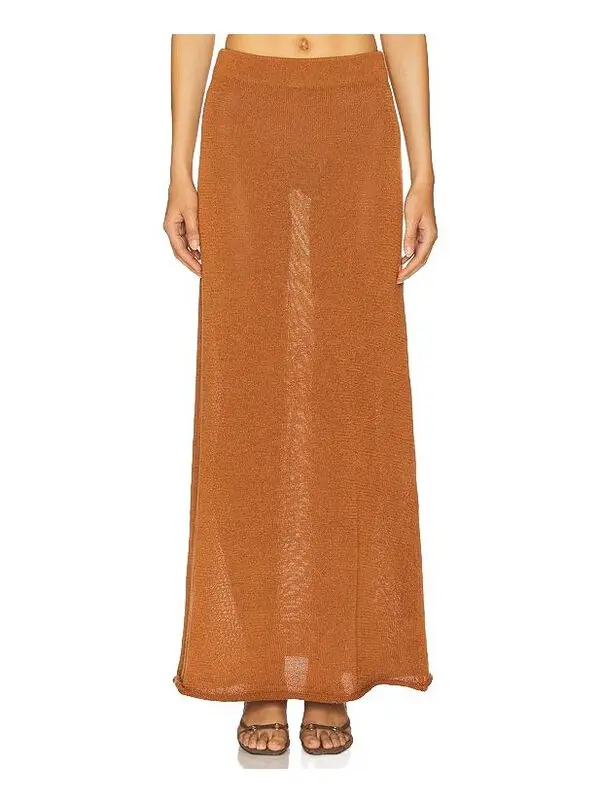 SNDYS. Cali Maxi Skirt - Brick