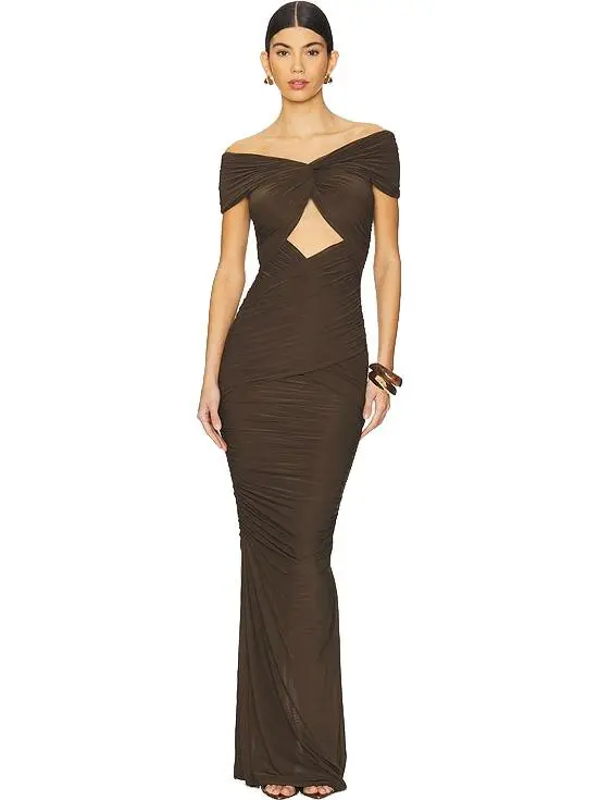 Ronny Kobo Nasha Off-shoulder Dress - Desert
