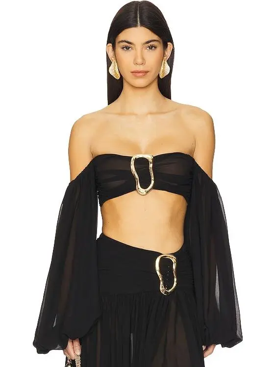 MICHAEL COSTELLO X Blair Crop Top - Black