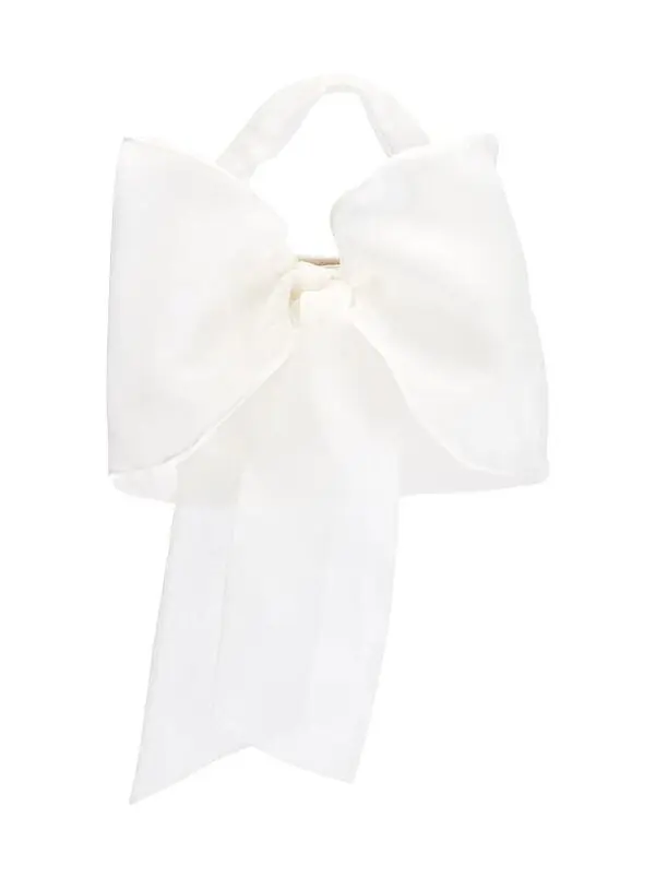 LOEFFLER RANDALL Sheer Bow Clutch - Pearl
