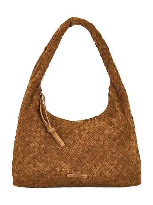 LOEFFLER RANDALL Willow Woven Hobo Bag - Cacao