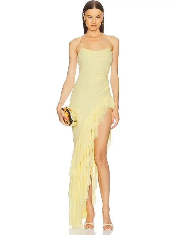 MICHAEL COSTELLO Lorenza Maxi Dress - Butter Yellow