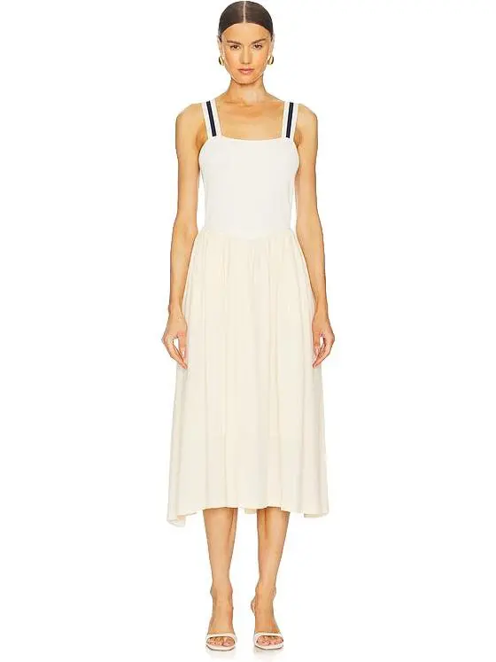 Central Park West Basque Waist Bodycon Dress - Ivory