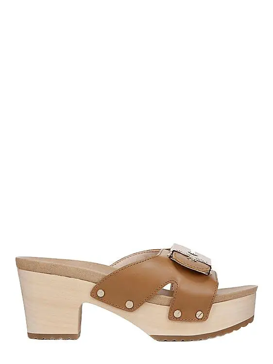Dr. Scholl'S Original Max Too Wood-bottom Platform Sandals - Honey