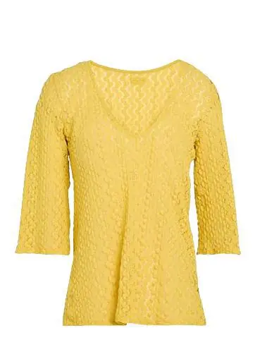 FISICO Lace Knit Top - Yellow