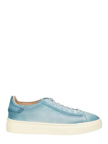 Santoni Low-top Leather Sneakers - Azure