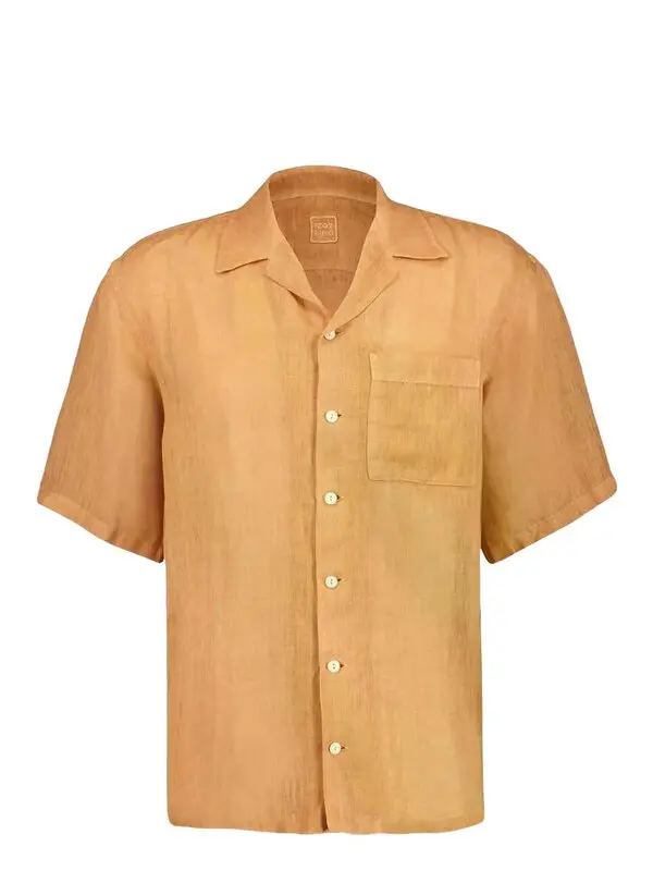 120% Lino Linen Shirt - Orange
