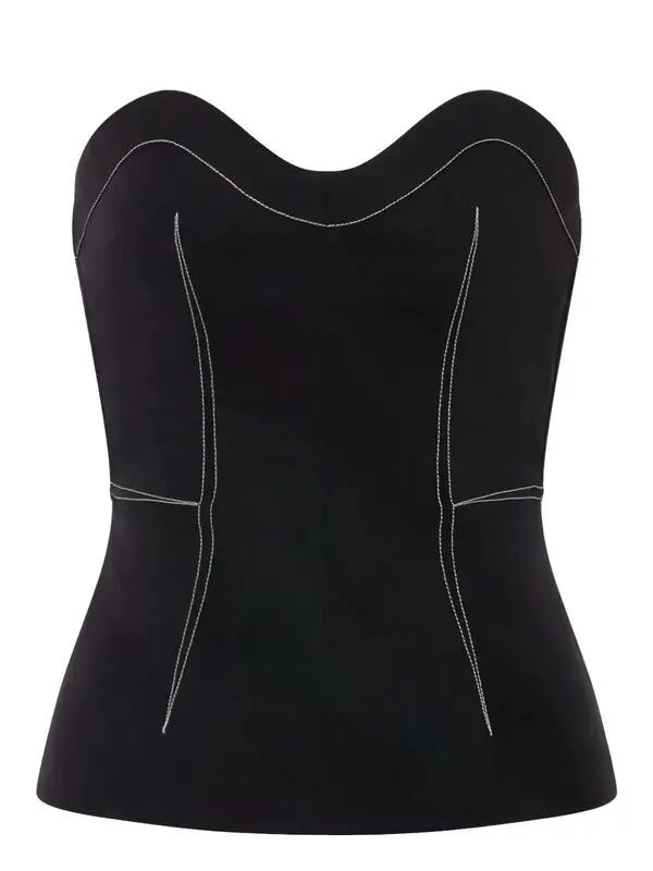 Philosophy Di Lorenzo Serafini Contrast-stitching Top - Black