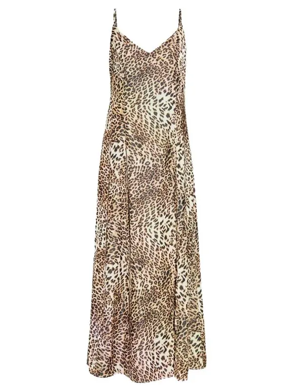 GESTUZ Gzleelo Leopard Print Dress - Brown