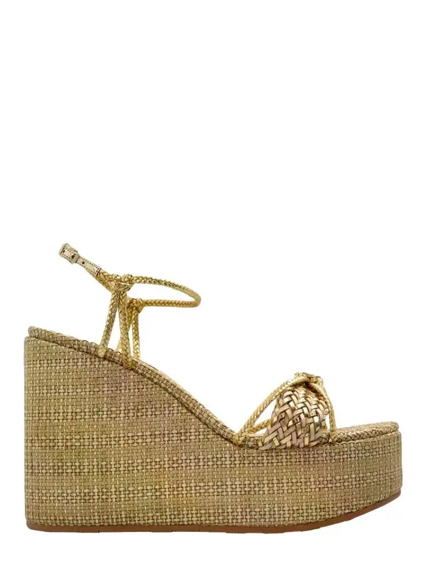 Casadei Raffia Platform Espadrilles - Neutrals