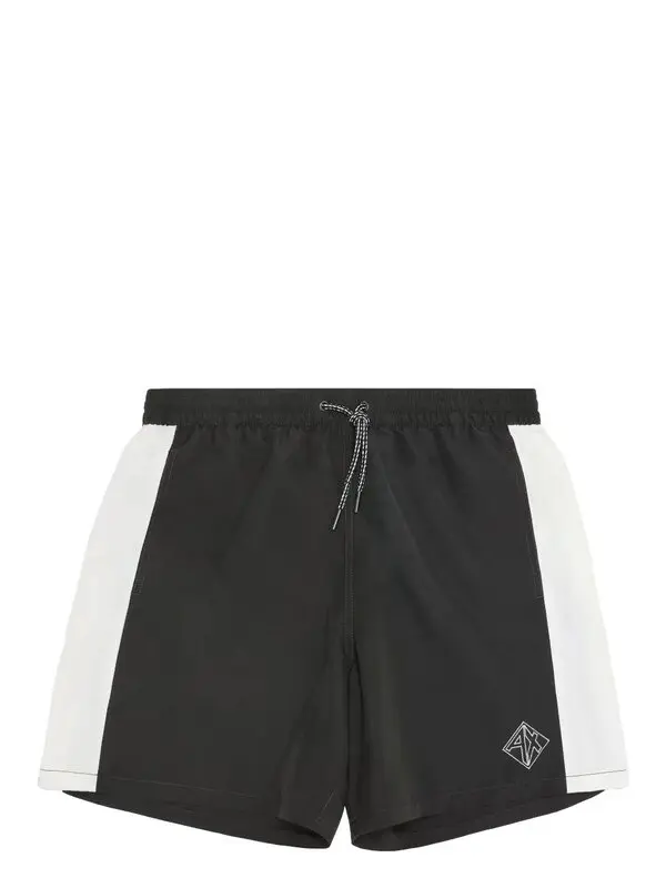 Armani Exchange Logo-embroidered Swim Shorts - Black