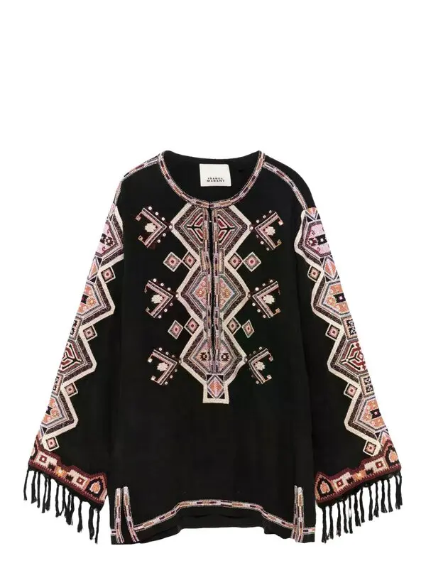 Isabel Marant Zelda Embroidered Blouse - Black