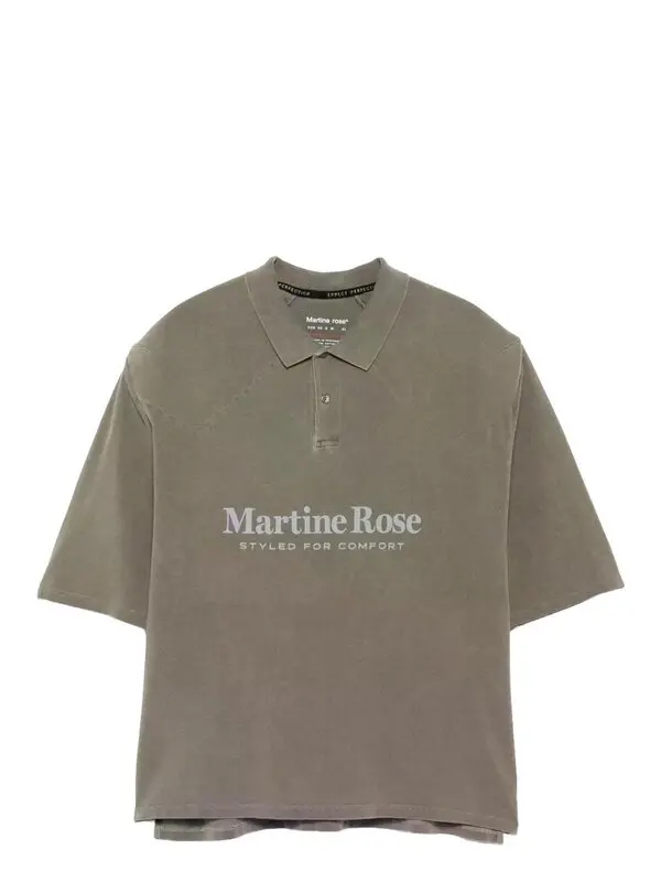 Martine Rose Logo-print Polo Shirt - Green