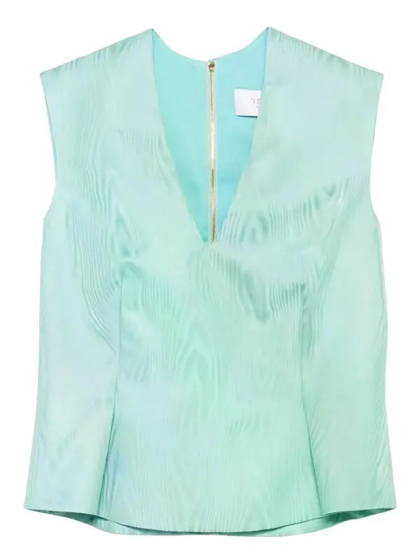 DE SANTIS Patterned Top - Green