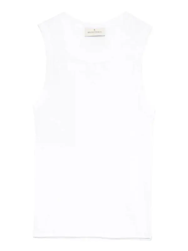 Bruno Manetti Fine-ribbed Tank Top - White