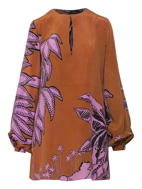 Johanna Ortiz Graphic-print Tunic - Brown