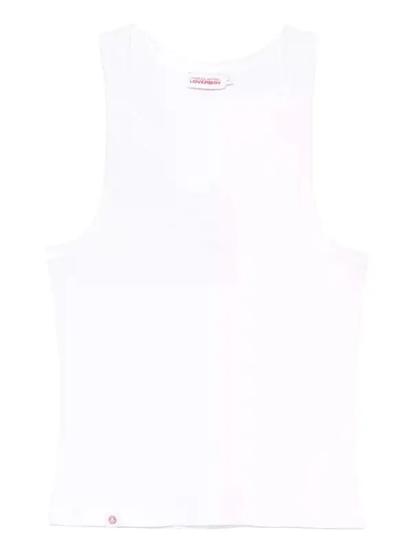 CHARLES JEFFREY Logo-embroidered Tank Top - White