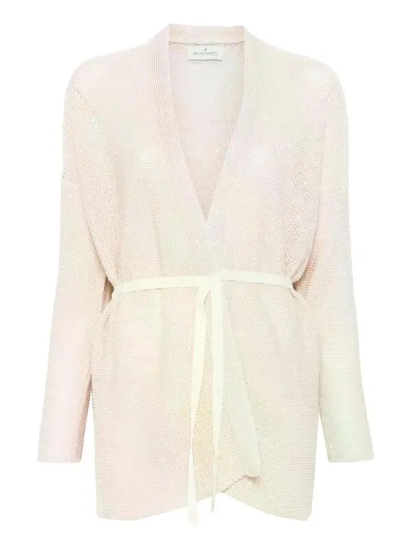 Bruno Manetti Sequin-embellished Cardigan - Neutrals
