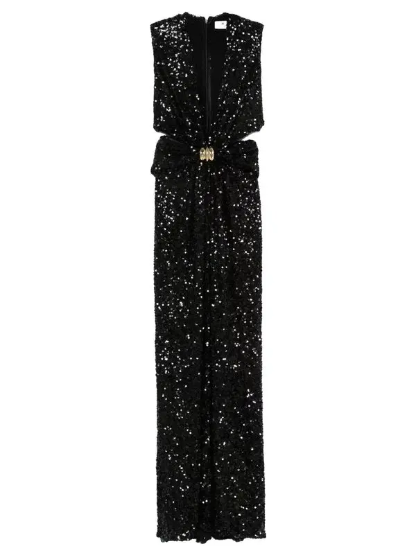 Elisabetta Franchi Sequin-embellished Gown - Black