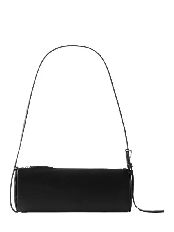 Proenza Schouler Silo Leather-trimmed Shoulder Bag - Black