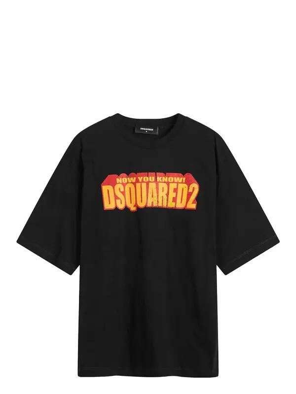Dsquared2 3d Logo Loose Fit T-shirt - Black