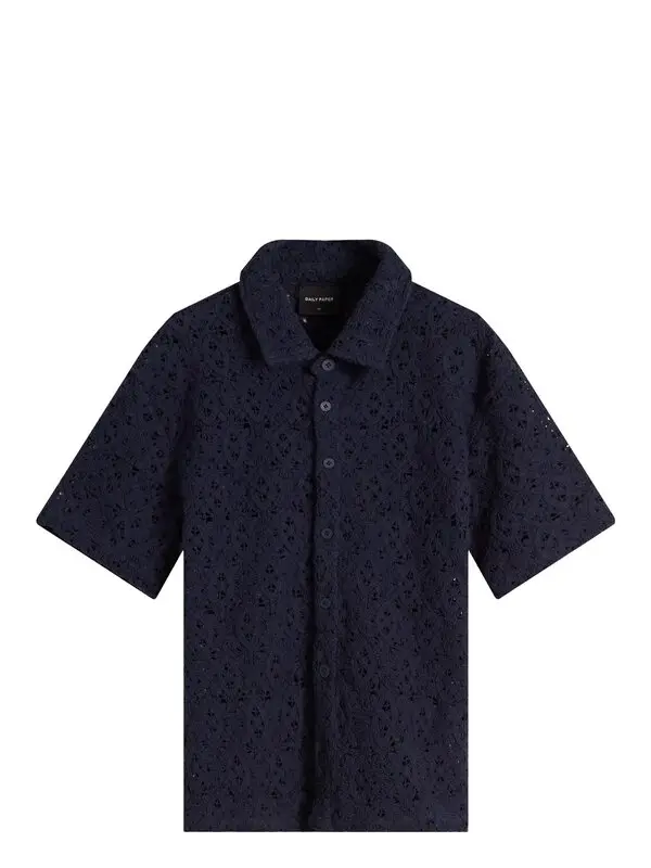 DAILY PAPER Lace Shield Vacation Shirt - Martime Blue