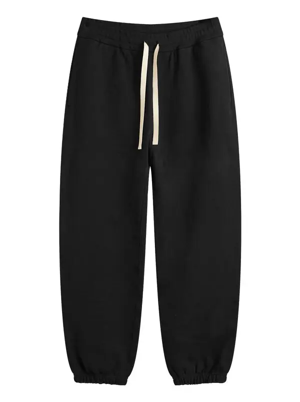 JIL SANDER Ribbed Waistband Sweat Pants - Black