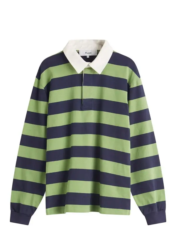 PALMES Striped Rugby Shirt - Blue/green
