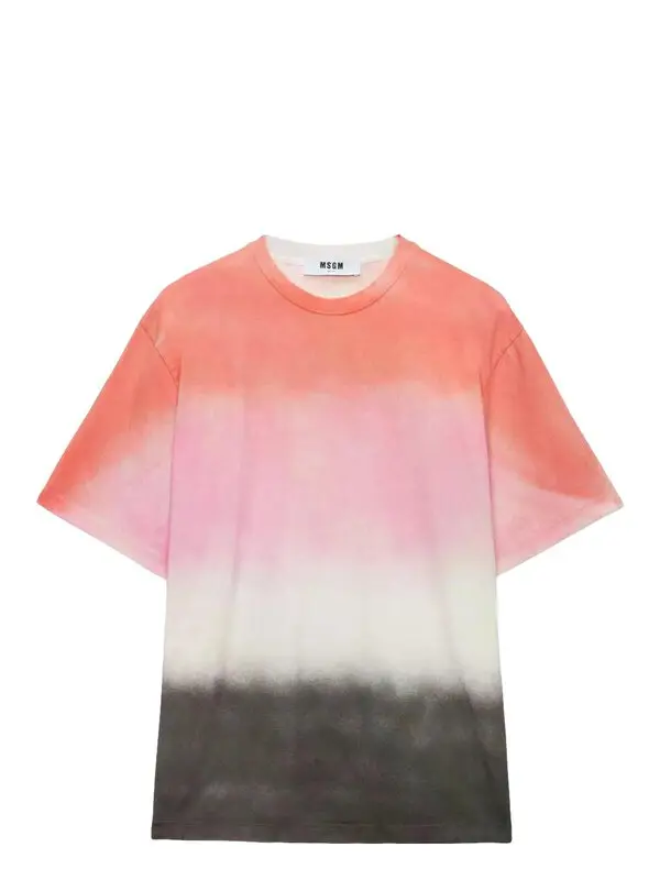 MSGM Gradient Cotton T-shirt - Orange