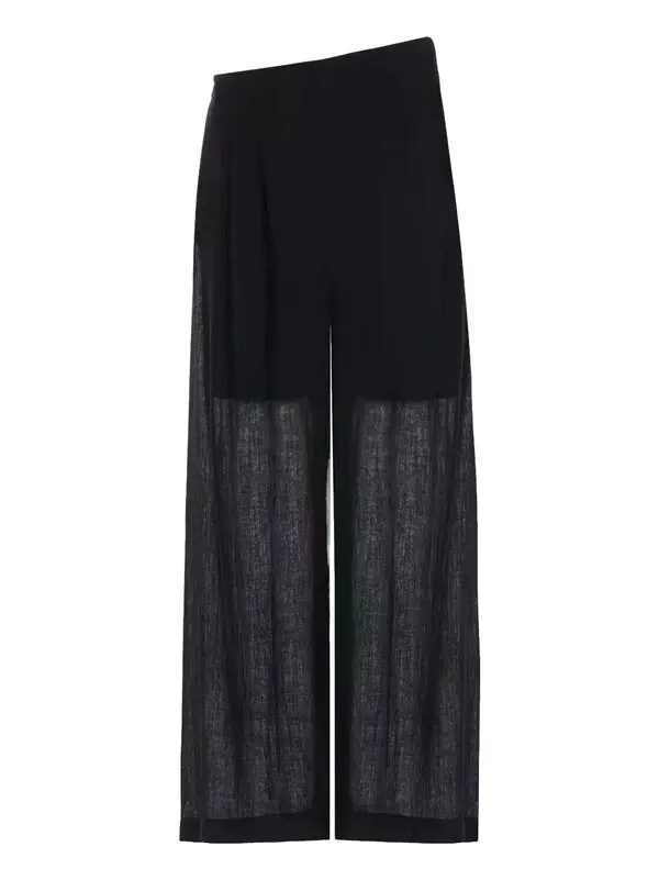 YEHUAFAN Wide-leg Trousers - Black