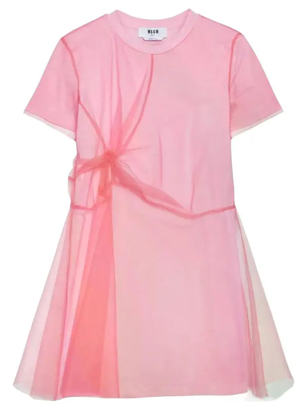 MSGM Cotton Mini Dress - Pink