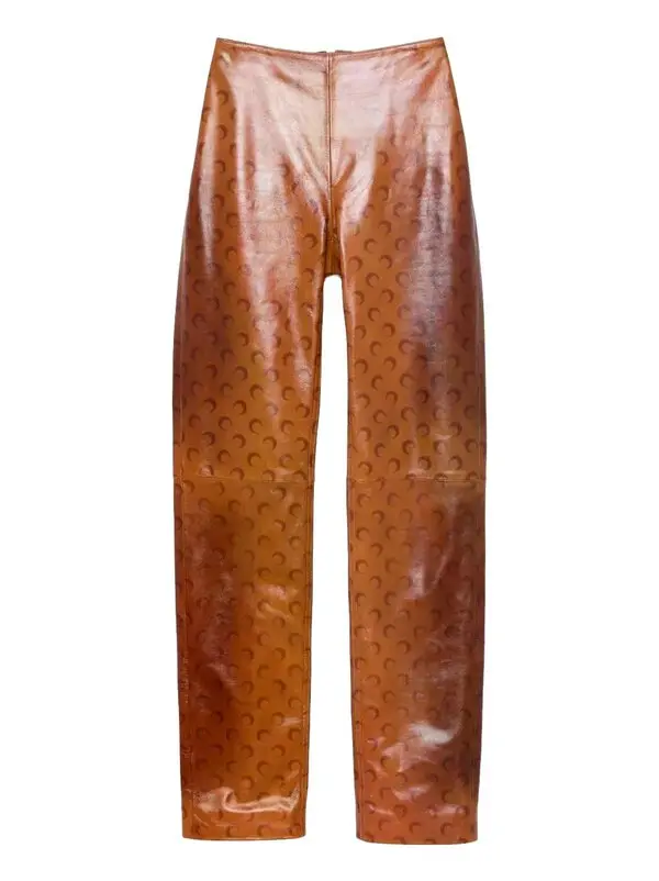 MARINE SERRE Moon-print Trousers - Brown