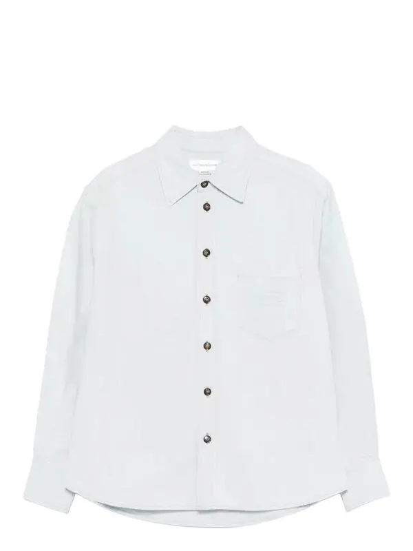 Victoria Beckham Logo-embossed Shirt - Blue