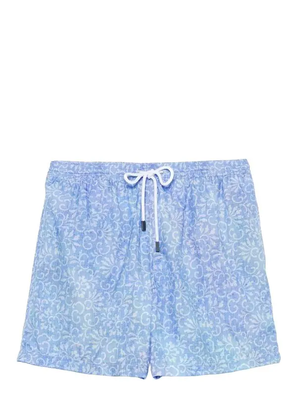 BARBA NAPOLI Paisley Swim Shorts - Blue