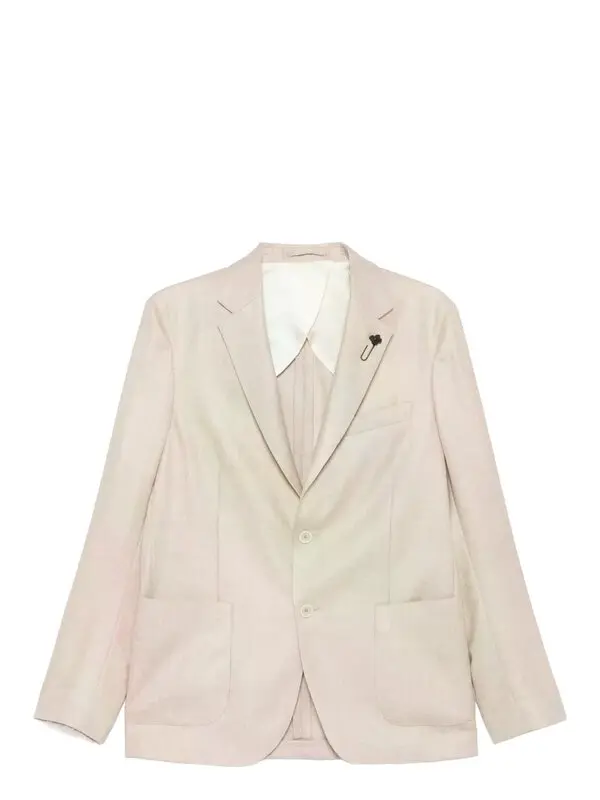 LARDINI Single-breasted Blazer - Neutrals