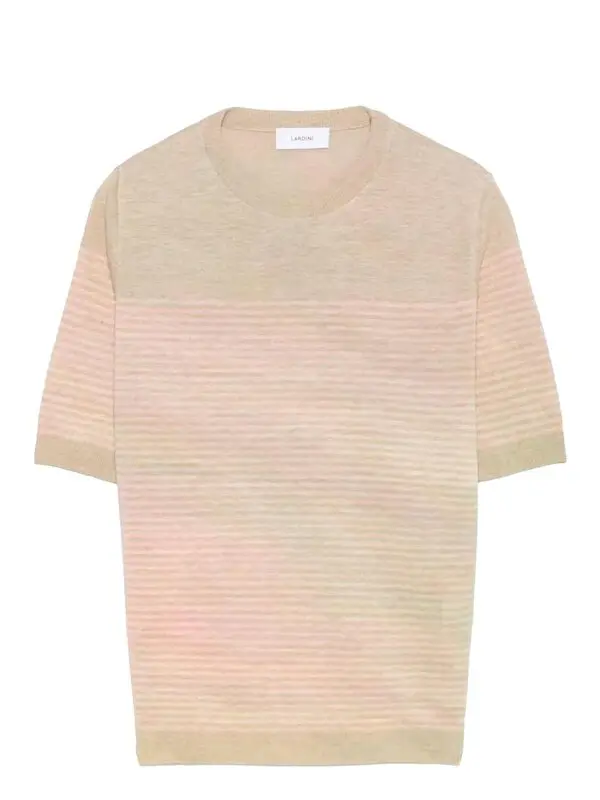 LARDINI Striped T-shirt - Neutrals