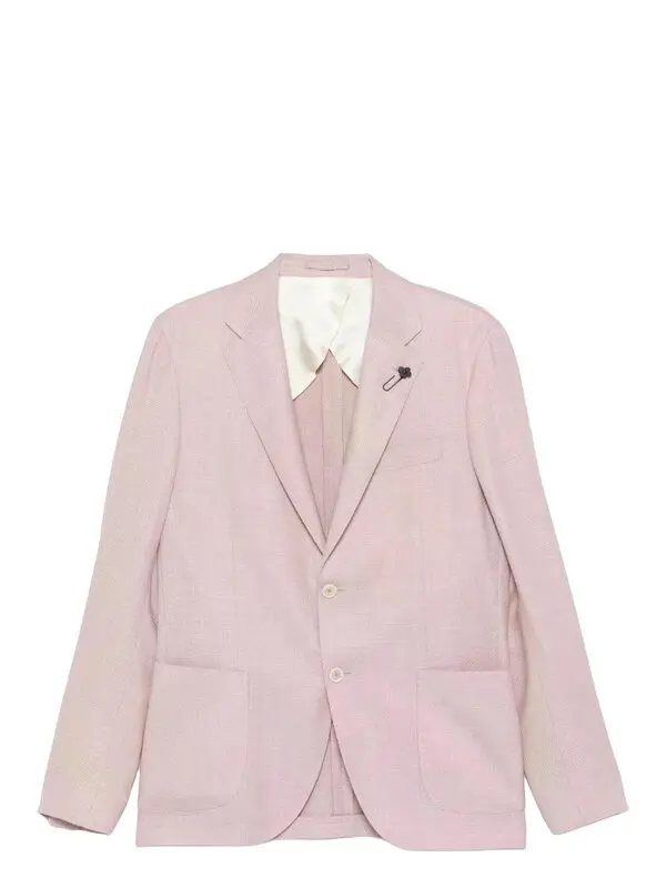 LARDINI Basketweave Blazer - Pink