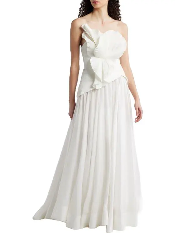 Acler Sageston Strapless Gown - Ivory
