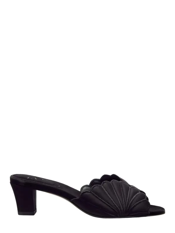 REFORMATION Waldena Block Heeled Mule - Black