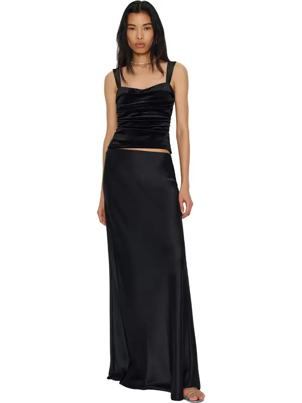 REFORMATION Trish Knit Top - Black