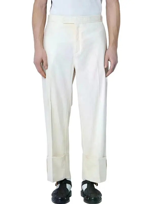 Thom Browne Straight Leg Trousers - Neutrals