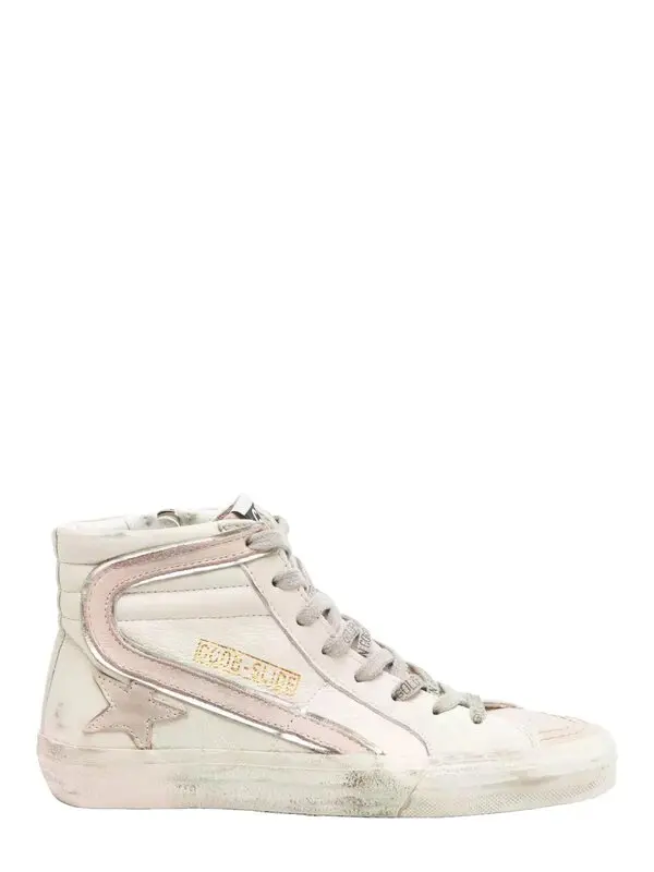 GOLDEN GOOSE Logo-print High-top Sneakers - Neutrals