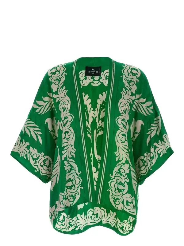Etro Floral-print Cardigan - Green