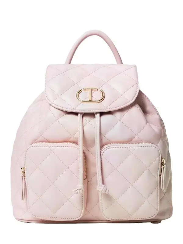 TWINSET Logo-plaque Backpack - 00714 Rosa Parisienne