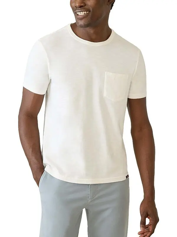 Faherty Brand Sunwashed Tee - White