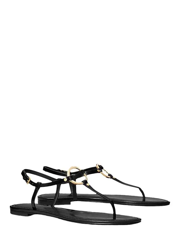 Tory Burch Ring Thong Sandals - Perfect Black