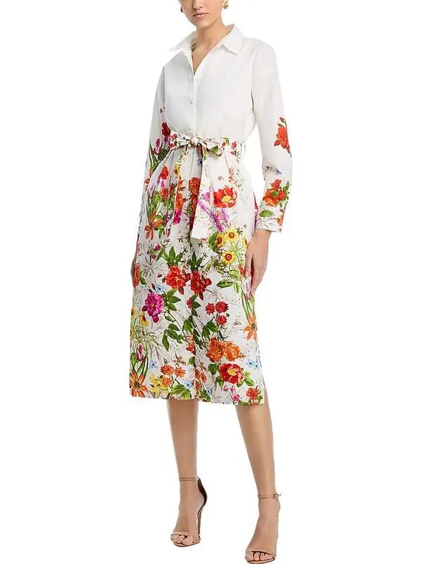 Elie Tahari Juliana Shirt Dress - Sky Jardin