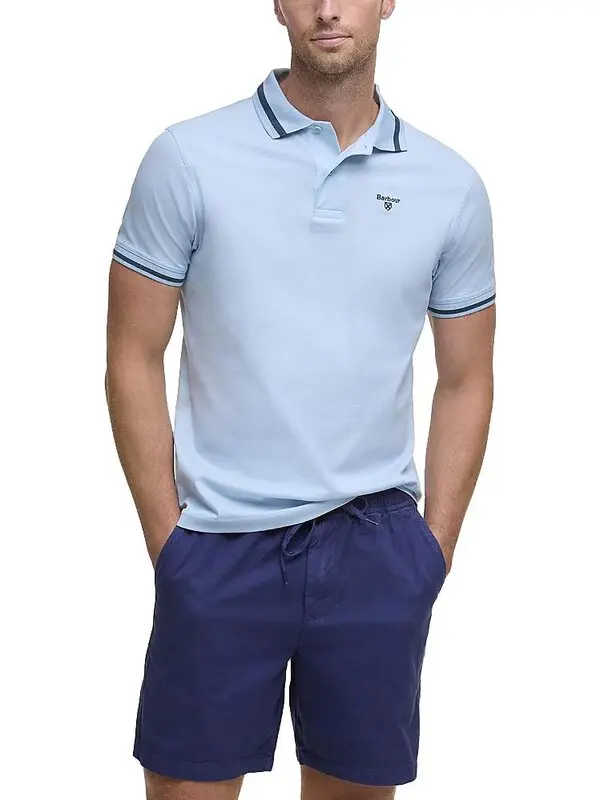 Barbour Ferrybridge Lightweight Tailored Fit Polo Shirt - Ocean Sky