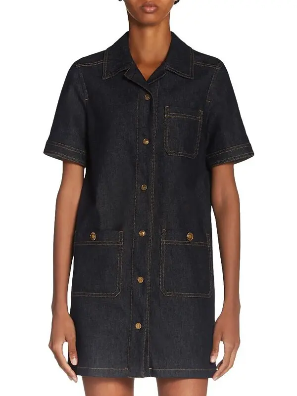 Moncler Denim Shirt Dress - Blue Denim
